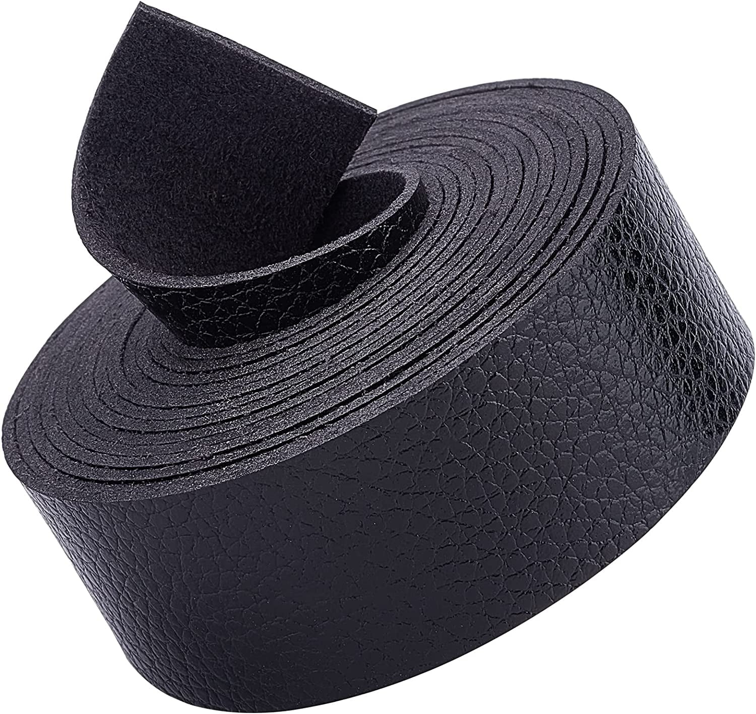 Black Leather Strap Strip 1 Inch Wide 79 Inch Long Lychee Pattern ...