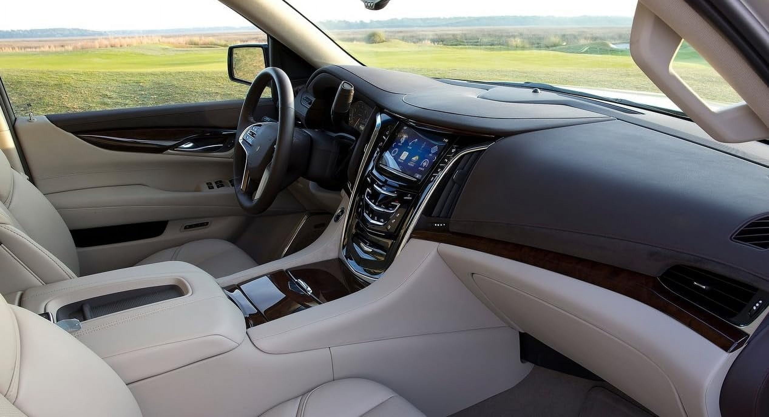 Black Leather Style Car Dash Mat Dashboard Cover Dash Panel Interior ...