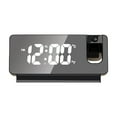 Black Led Digital Clock Alarm Clock With Temperature Humidity Display ...