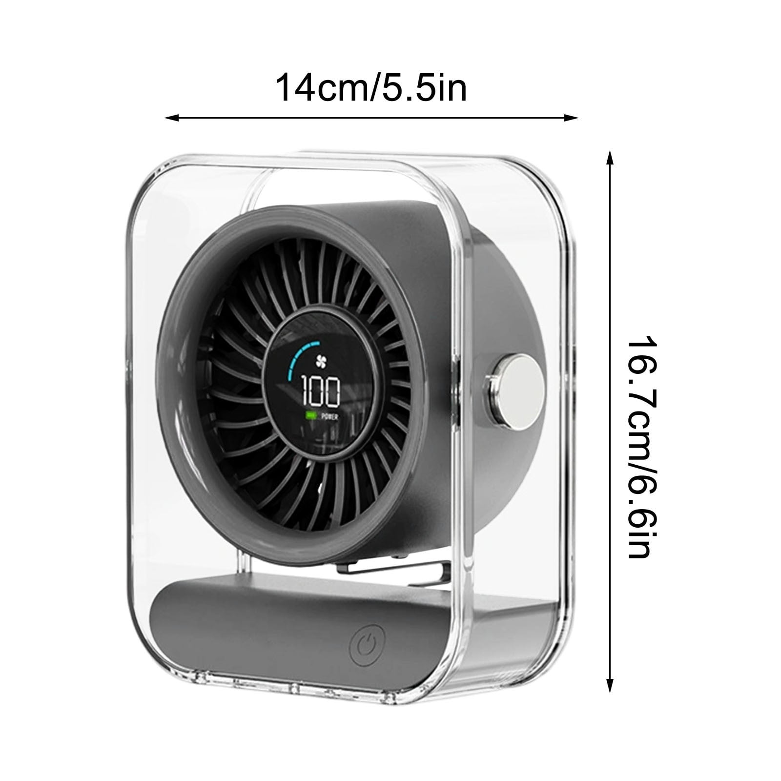 Black Led Digital Transparent Turbo Fan Circulation Design Usb Long ...