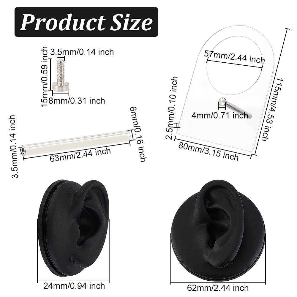Black Left Ear Displays Model Silicone Ear Model Rubber Ear Silicone ...