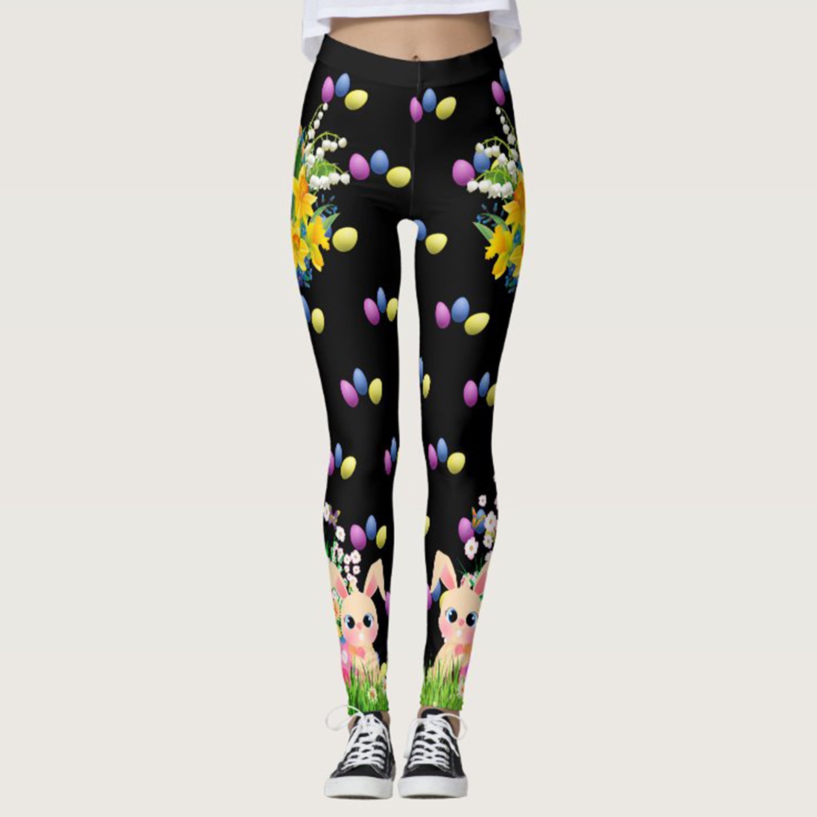 Black Leggings Women, Easter Day For Women Print High Waist Yoga Pants ...