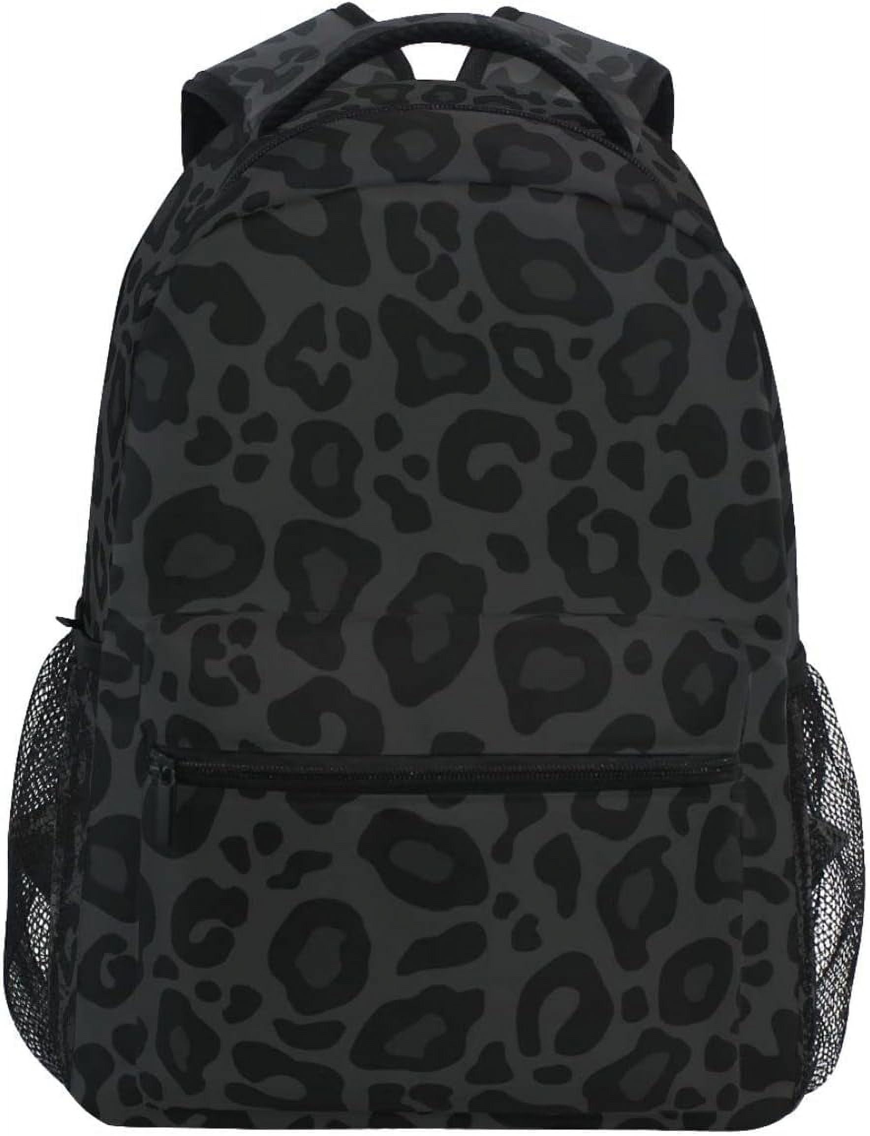 Black Leopard Backpack For School Backpacks BookBag Daypack Unisex ...