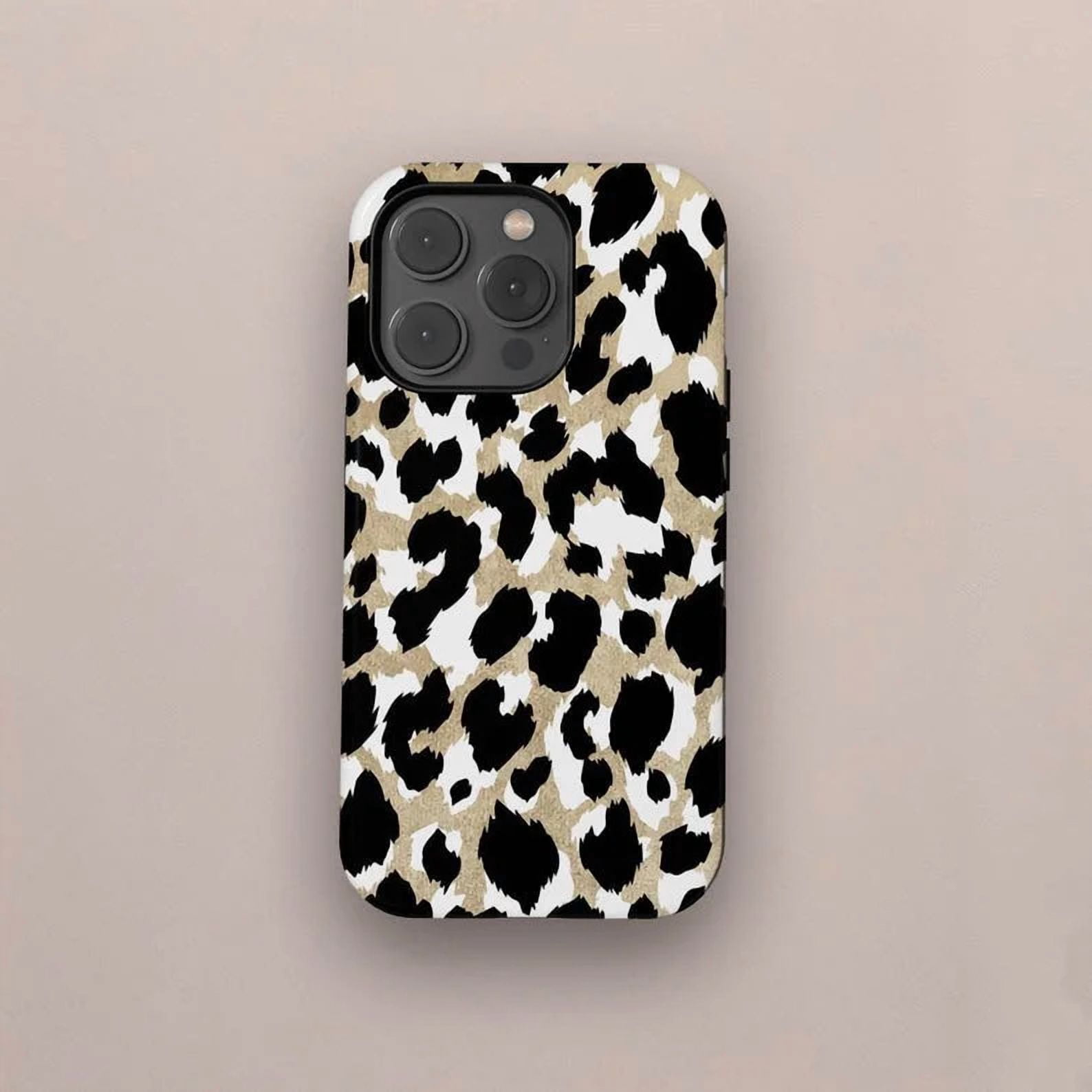 Black Leopard Cheetah Animal Print Luxury Protective Case for iPhone 11 ...