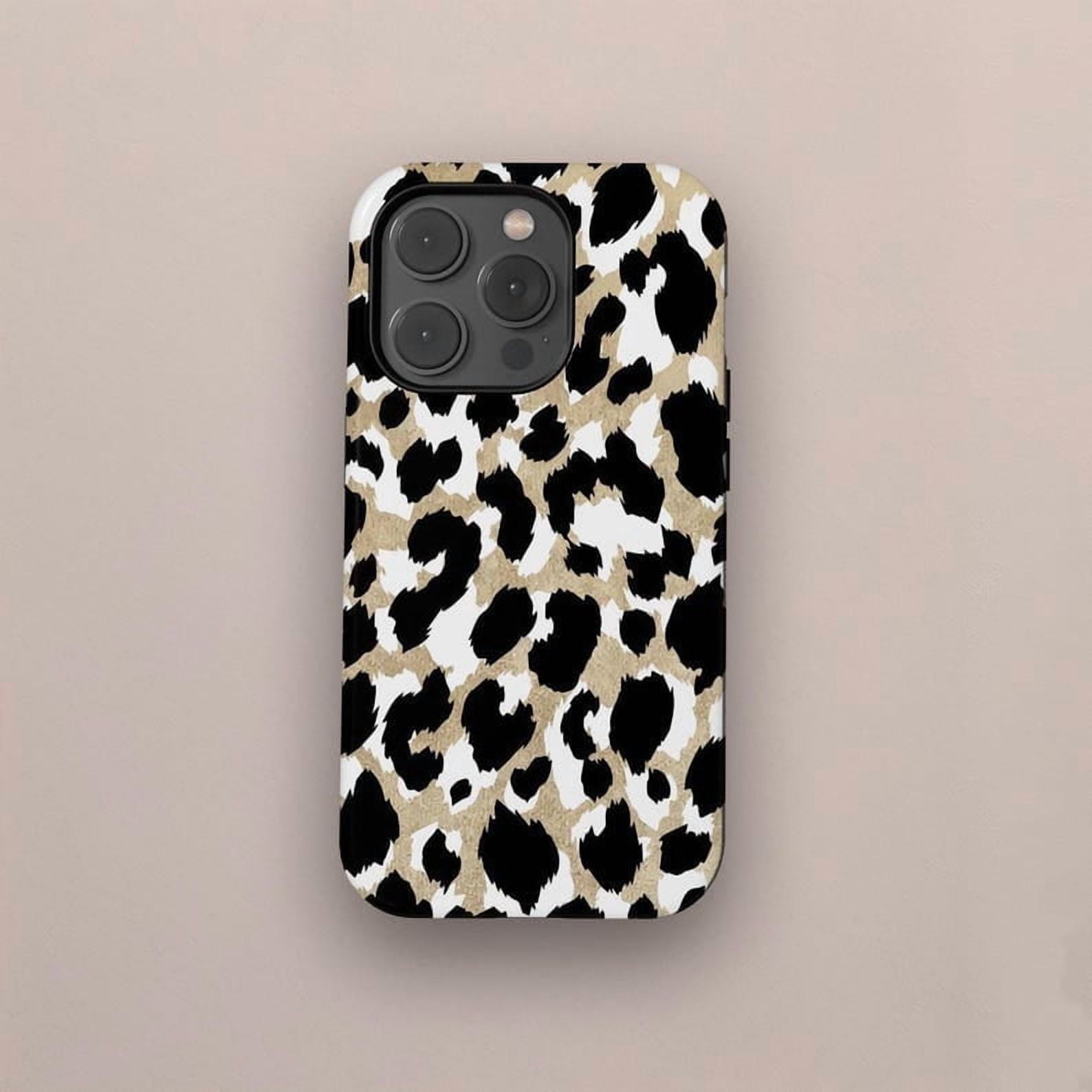 Black Leopard Cheetah Luxury Skin Pattern Phone Case for iPhone 11 12 ...