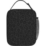 Black Leopard Cheetah Print Animal Skin Print Insulated Lunch Bag ...