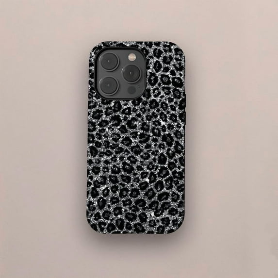 Black Leopard Cheetah Print Minimalist Phone Case for iPhone 11 12 13 ...