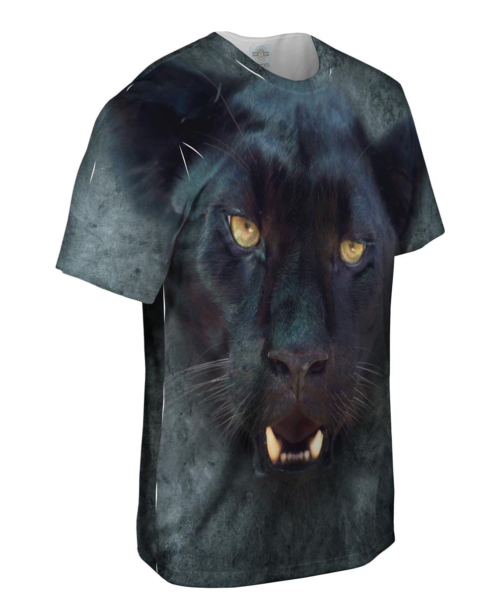 Black Leopard Face Mens T-Shirt All Over Print - Walmart.com