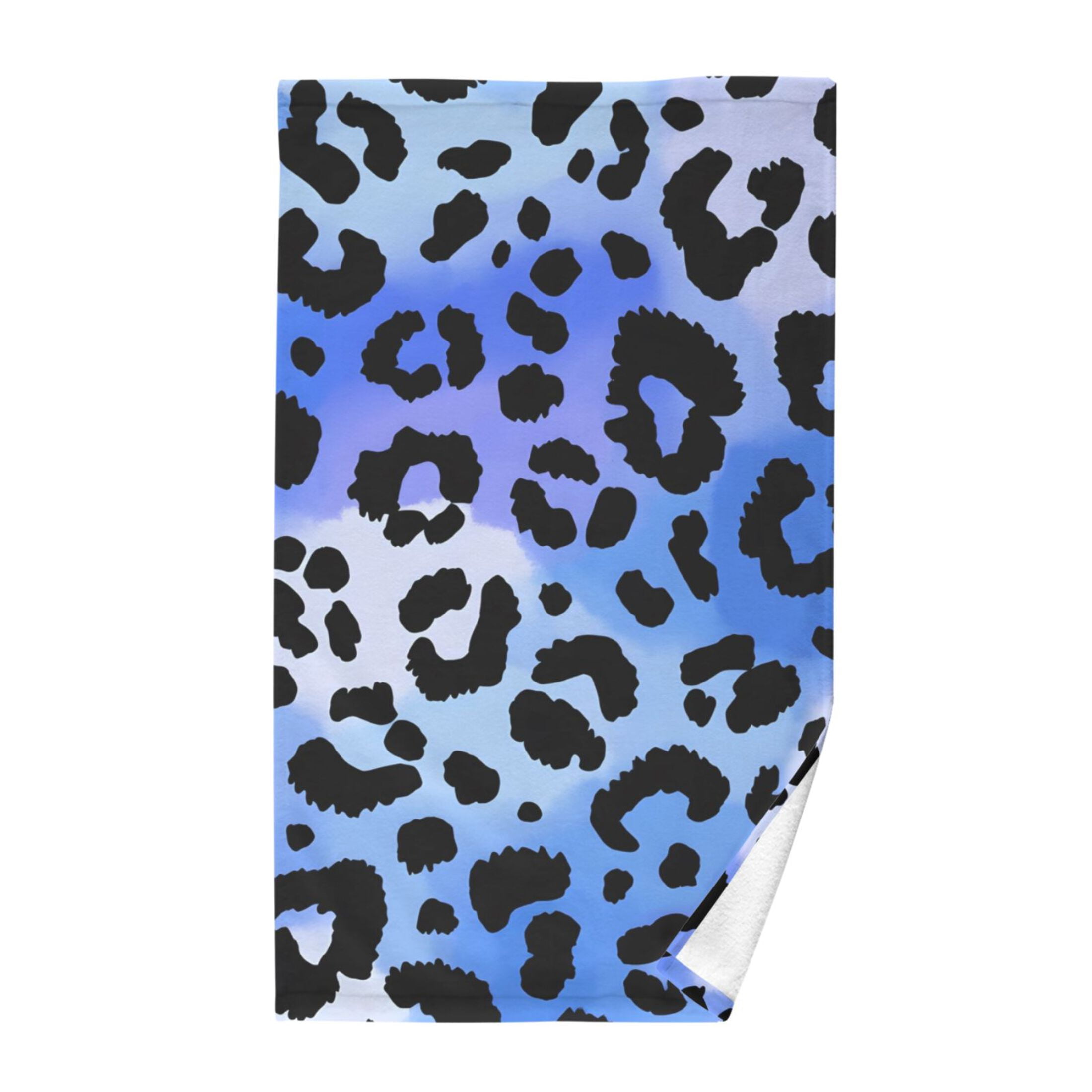 Black Leopard Pattern Bath Towel 100% Cotton Soft Thick High Absorbency ...