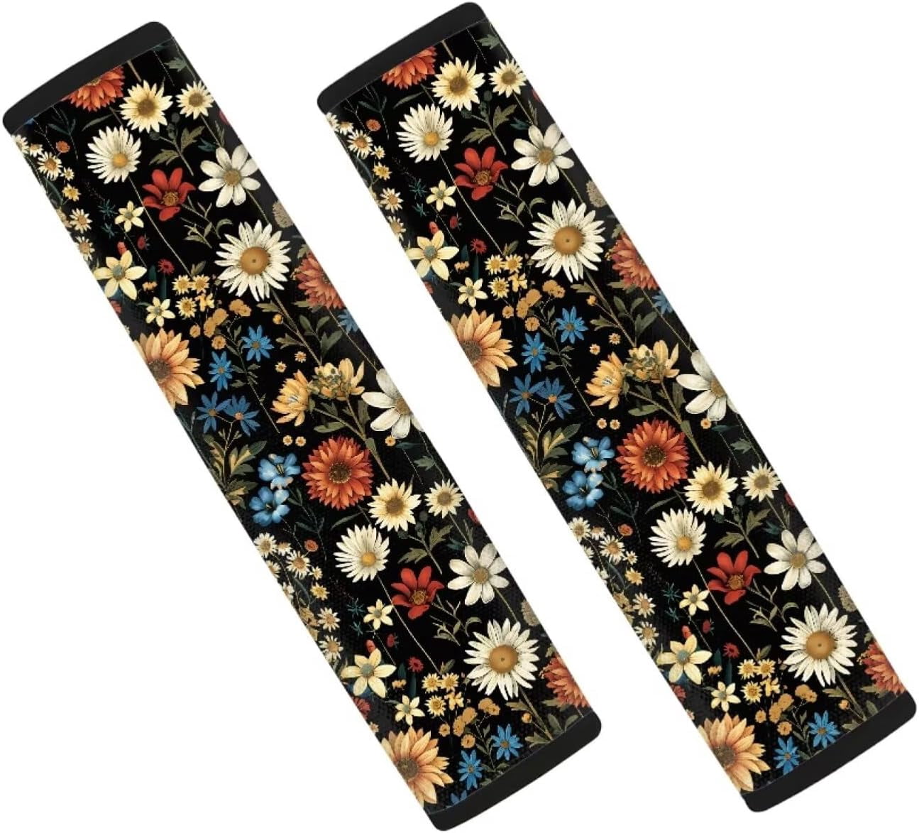 Black Leopard Print Car Seat Belt Cover Pad Set of 2,Soft Seatbelt ...