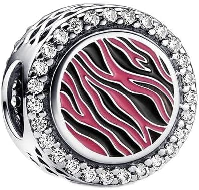 Black Leopard Print Charm 925 Sterling Silver Charms Fit Women Bracelet And Necklaces Bead Charm ...