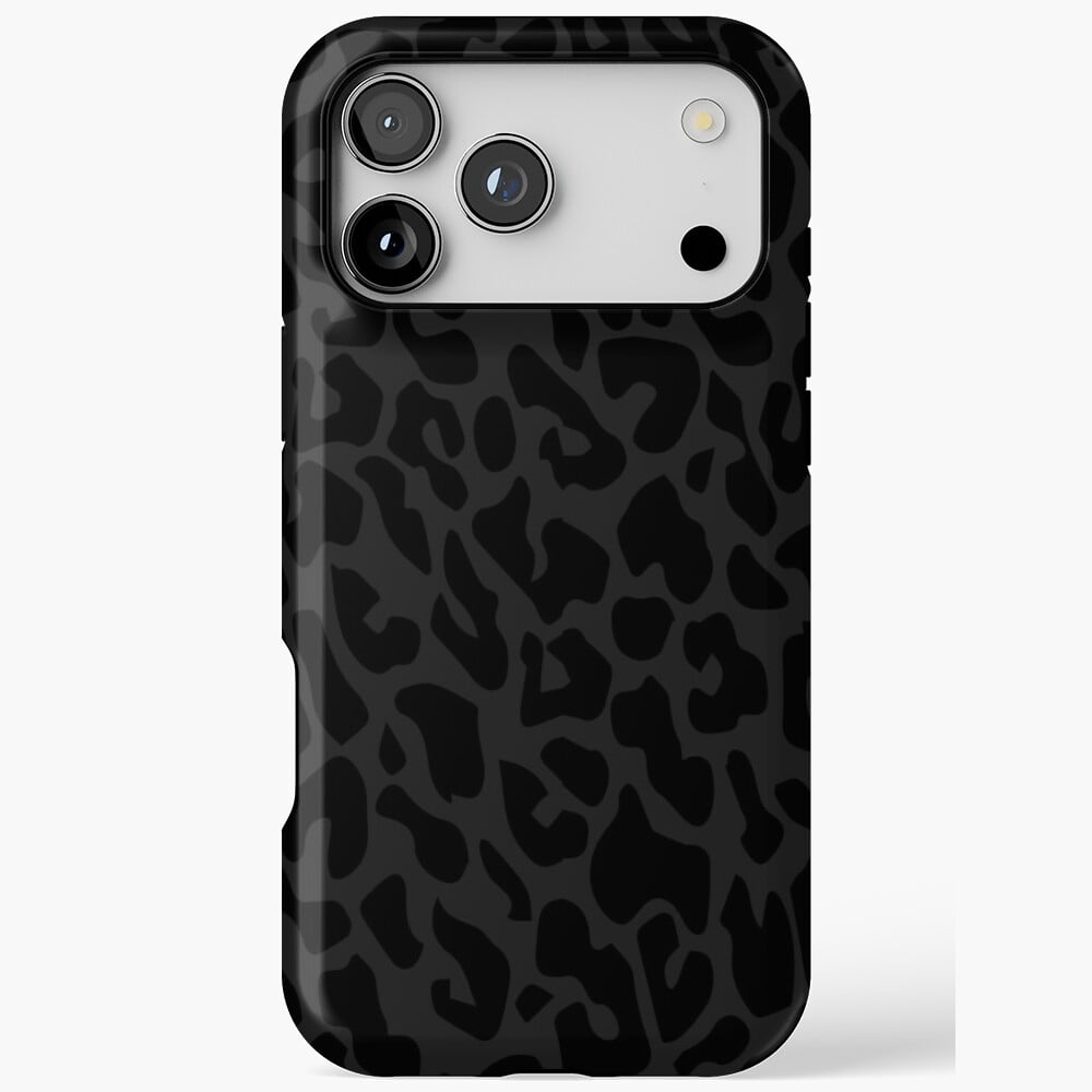 Black Leopard Print Luxury Safari Animal Cheetah Glam Case for iPhone ...