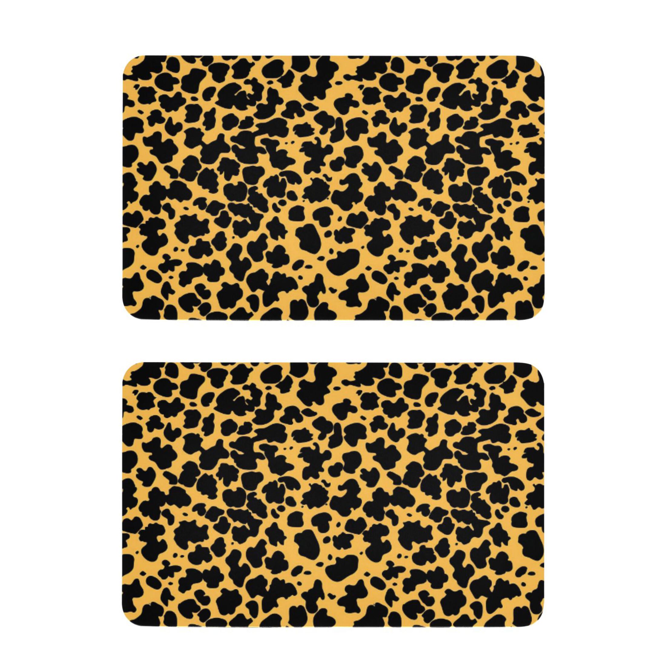 Black Leopard Print Refrigerator Magnet Stickers Square Fridge Magnetic ...