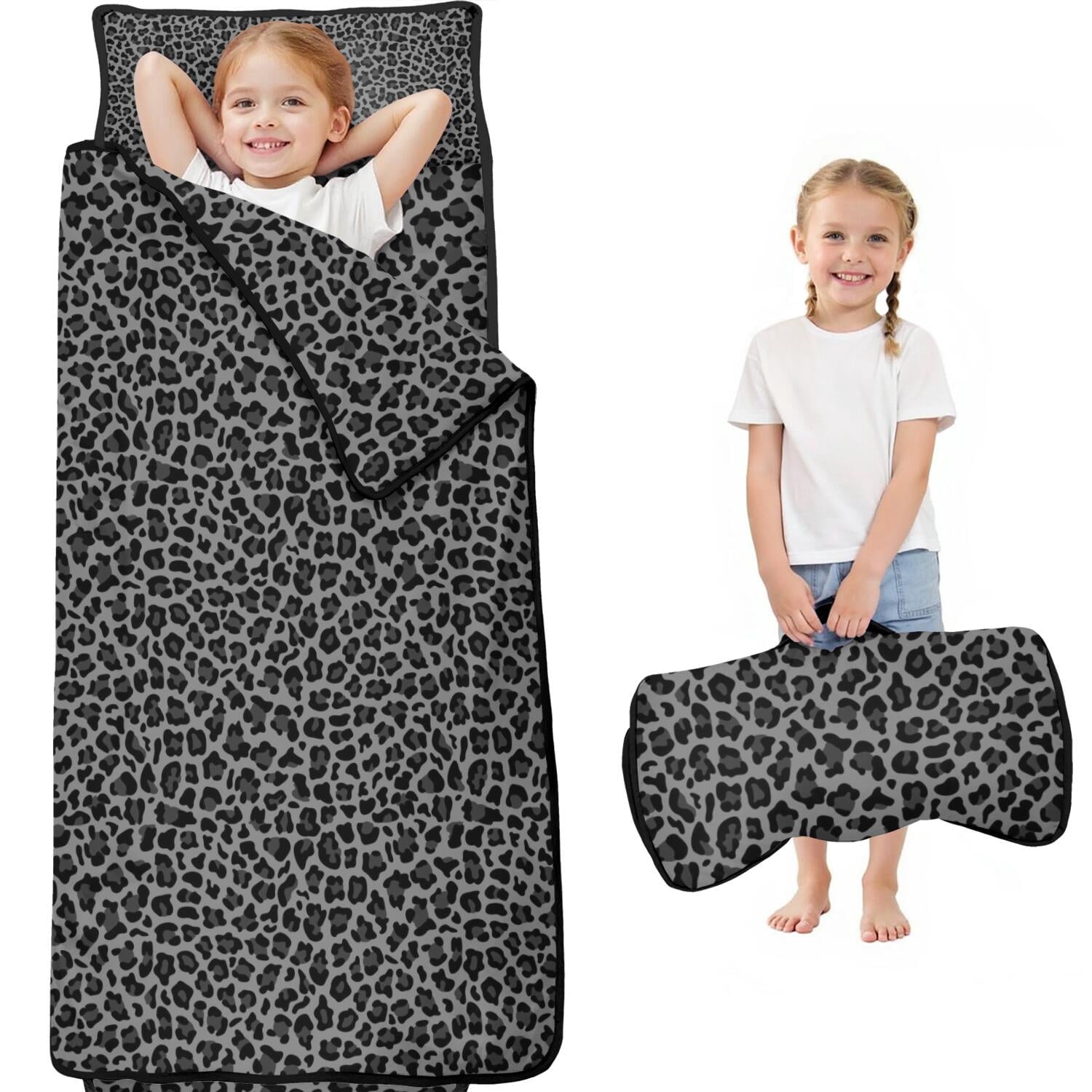 Black Leopard Print Toddler Nap Mats for Kids Preschool,Sleeping Mat ...