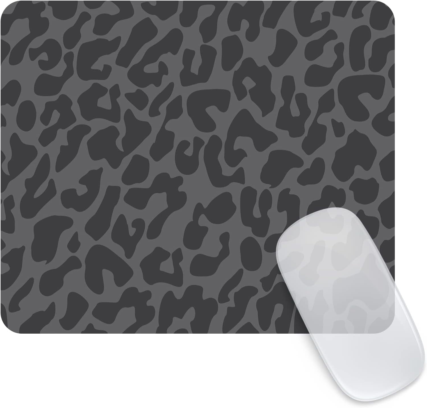Black Leopard Square Mouse Pad 9.5"x7.8"x0.12" Inch Waterproof NonSlip ...