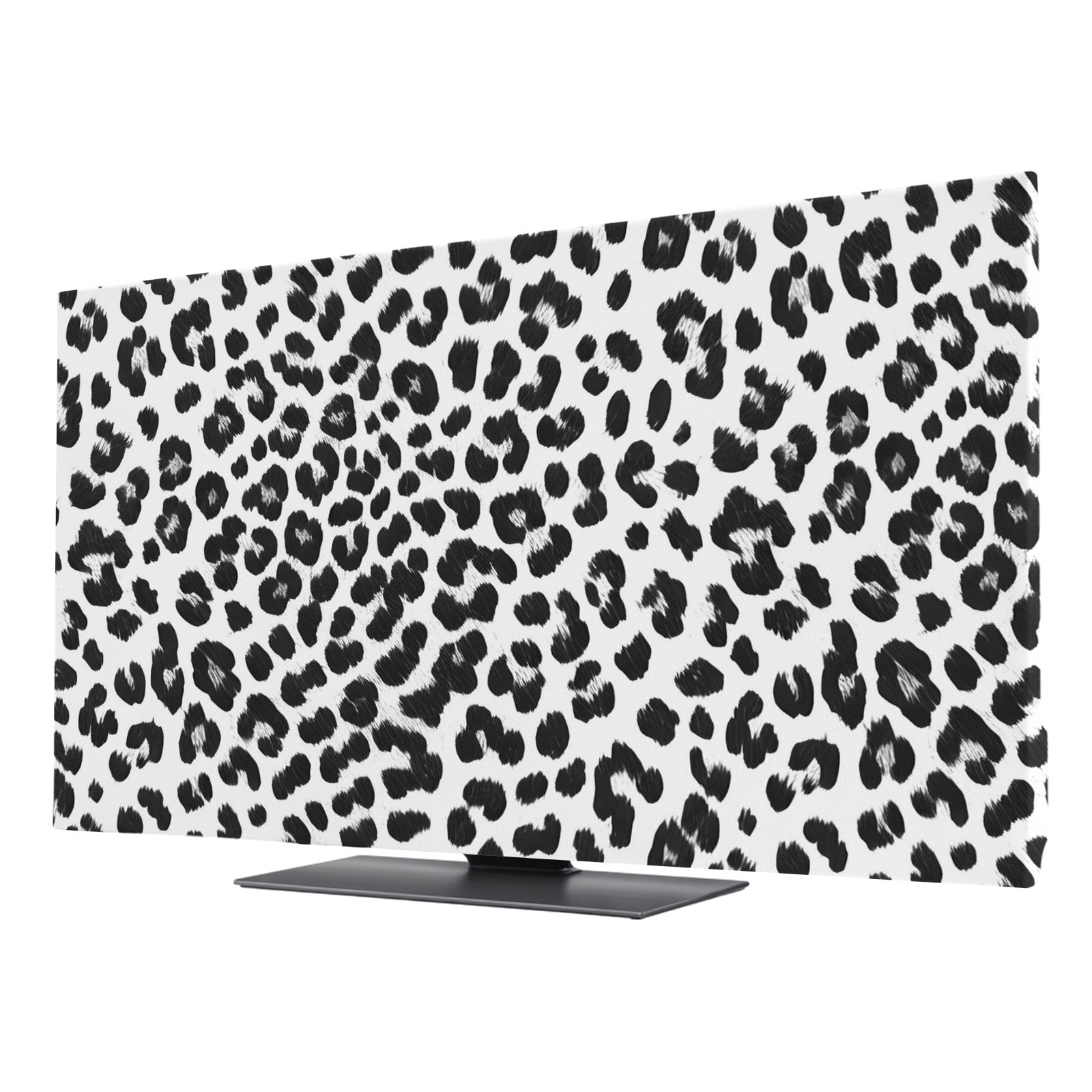 Black Leopard TV Cover for 24 Inch Screen, Stretch Fabric Dustproof TV ...