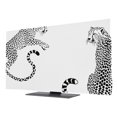 Black Leopards Pattern TV Cover for 32 Inch Screen,Stretch Fabric ...