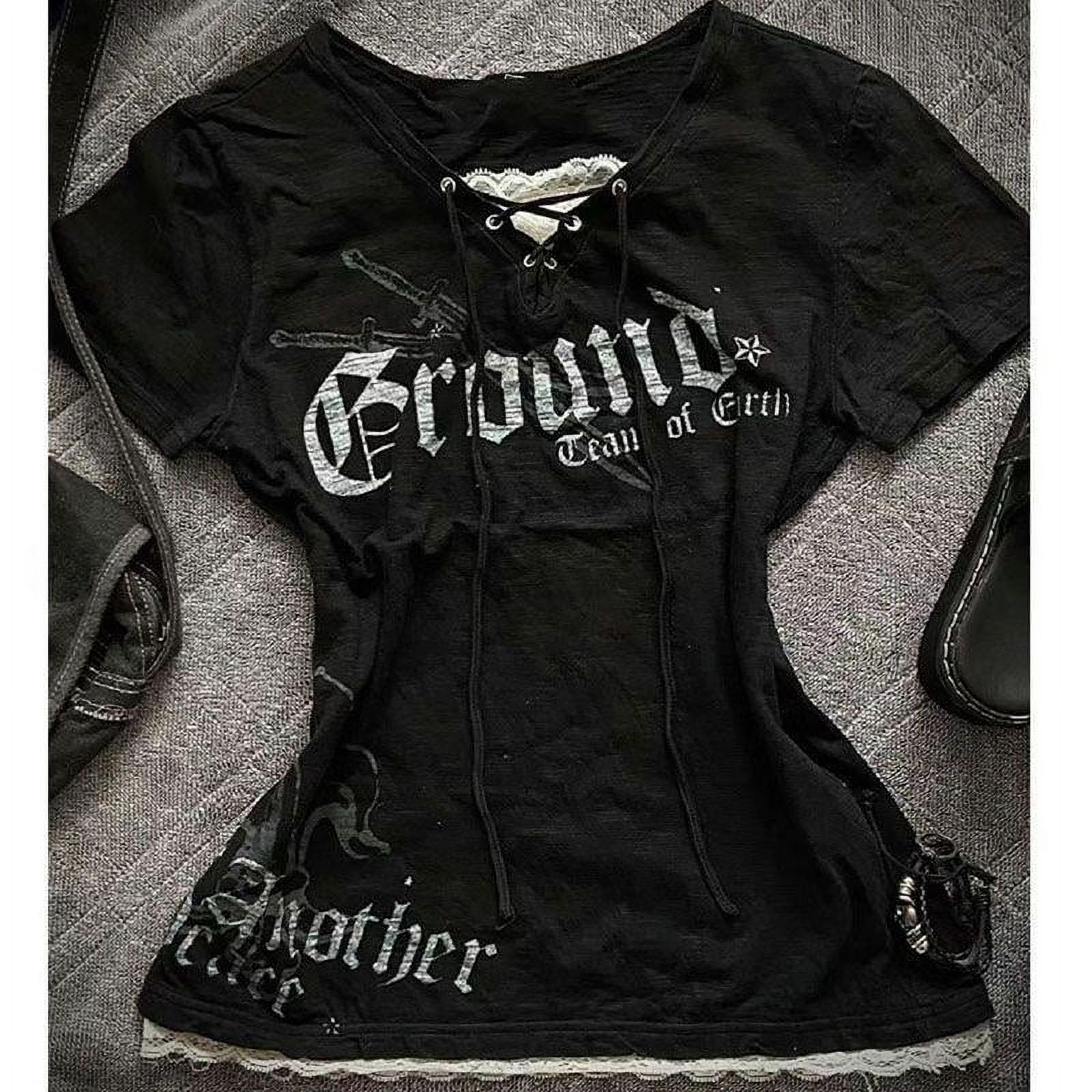 Black Letter Goth Sexy Gothic Graphic T-shirt Vintage Women's 90s ...