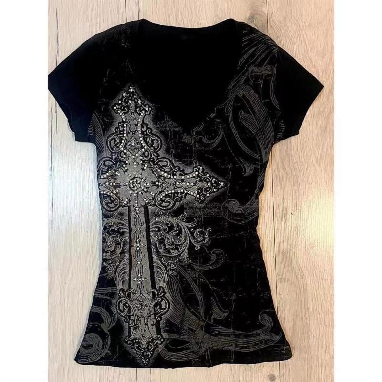 Black Letter Goth Sexy Gothic Graphic T-shirt Vintage Women's 90s ...