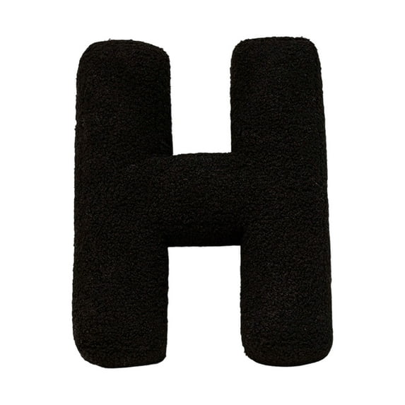 Black Letter Pillows, Cute Soft Initial Throw Cushion Letter Hugging ...