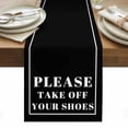 Black Letter Table Runner - 120 Inch Long, Kitchen Dining Table Runner ...