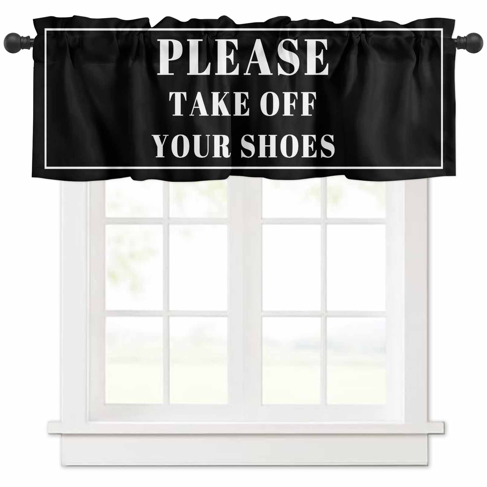 Black Letter Valances for Windows Farmhouse Kitchen Curtains Valances ...