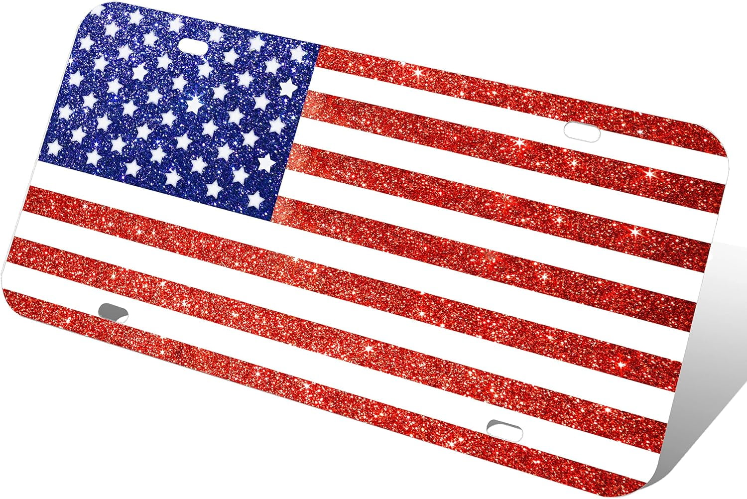 Black License Plate, Car Decor Front License Plates with 4 Holes, Metal ...