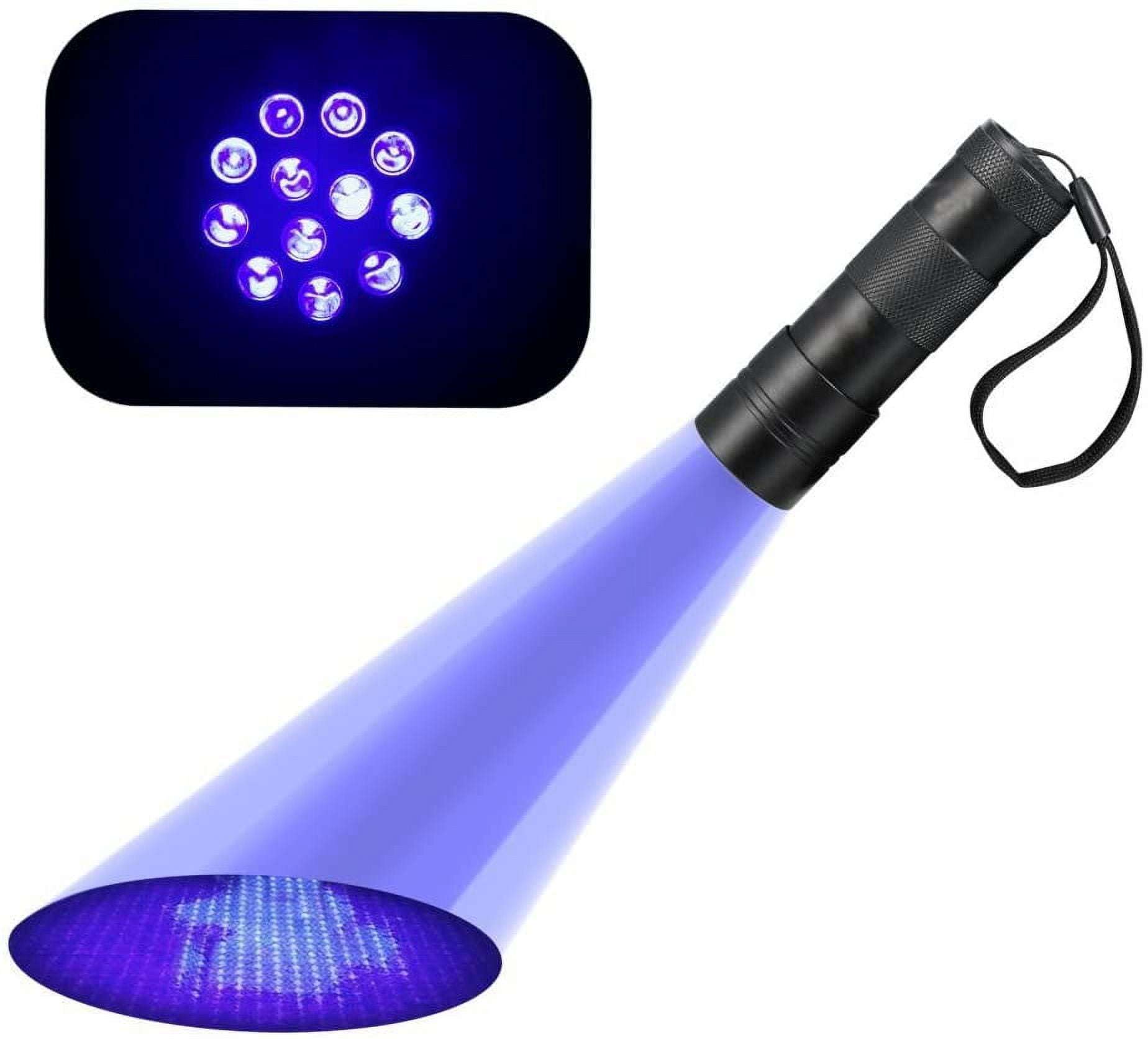 Black Light, 1 Pc UV Handheld Blacklight Flashlights 12 Led 395nm Mini ...