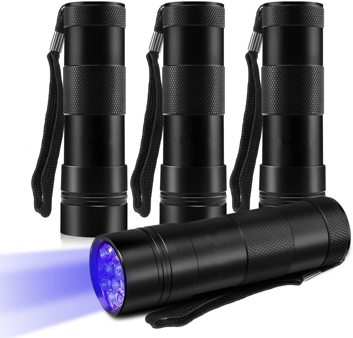 Black Light, 12 LEDs 395nm UV Blacklight Flashlights Detector for Pets ...
