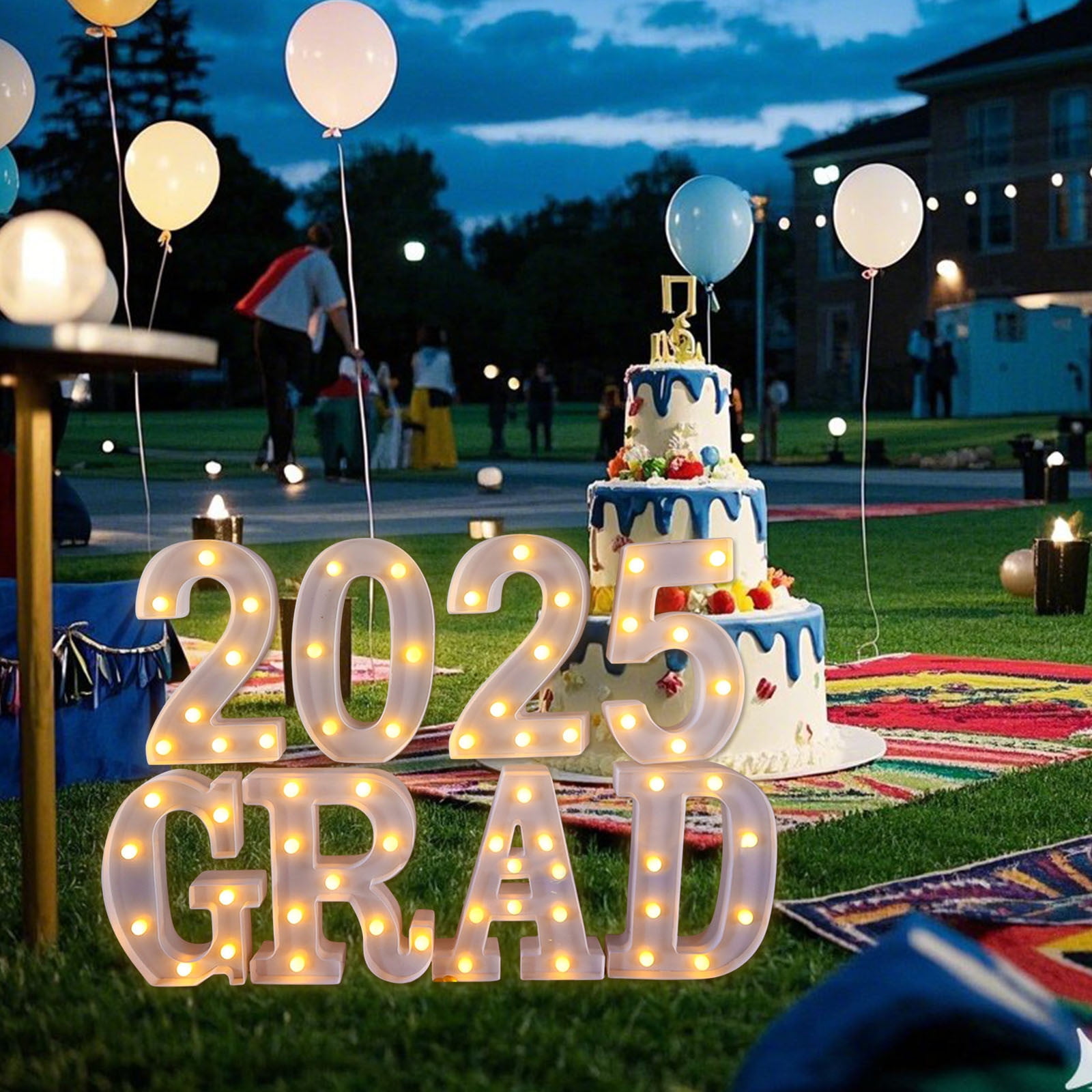 Black Light Up 2025 Grad Sign - 26 Inch | Neon Graduation Sign | 2025 ...