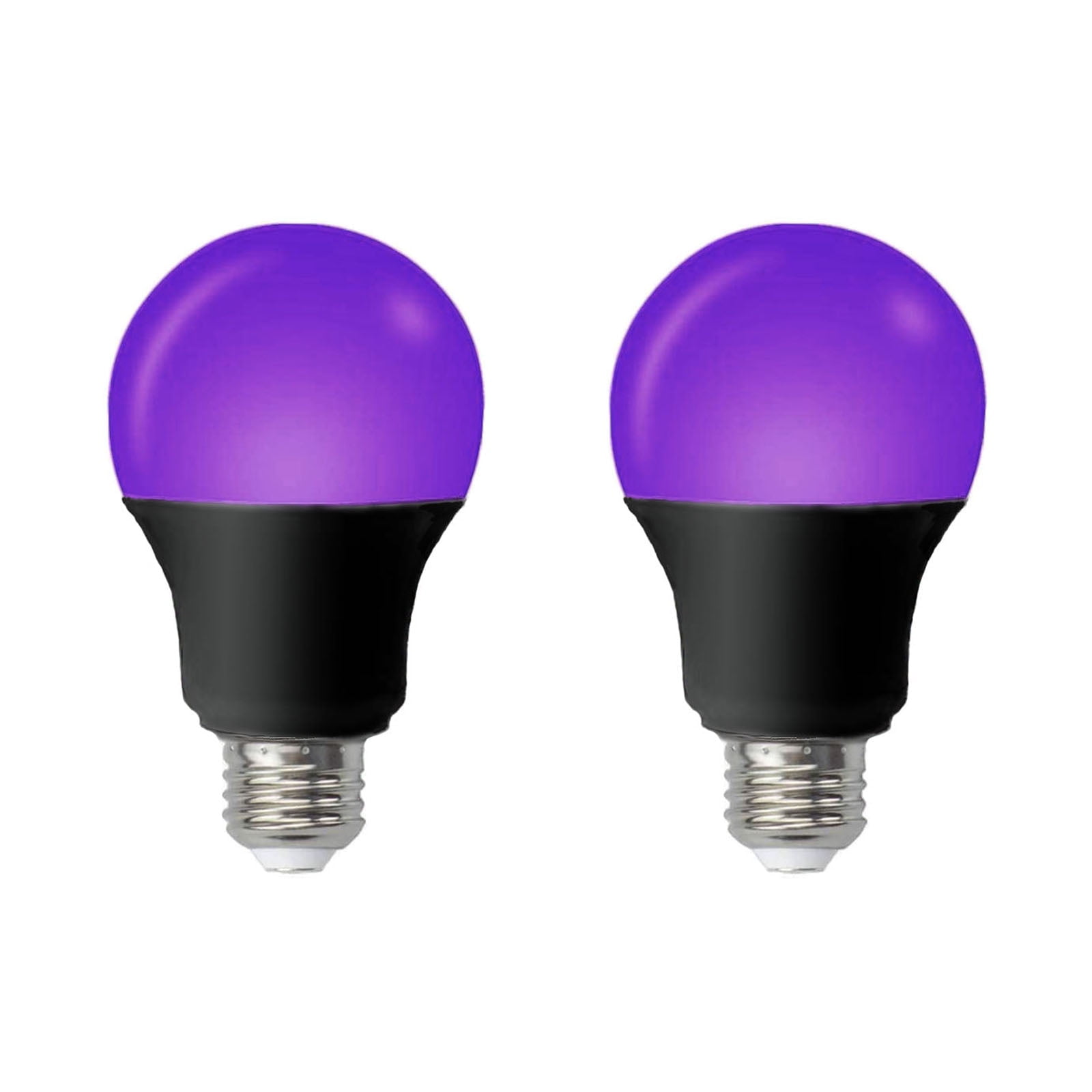 Black Light Bulbs, A19 40Watt Equivalent E26 Base LED Blacklight, UVA ...
