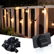 Outdoor String Light Hooks 50 Pack with Adhesive Tape - Damage Free ...