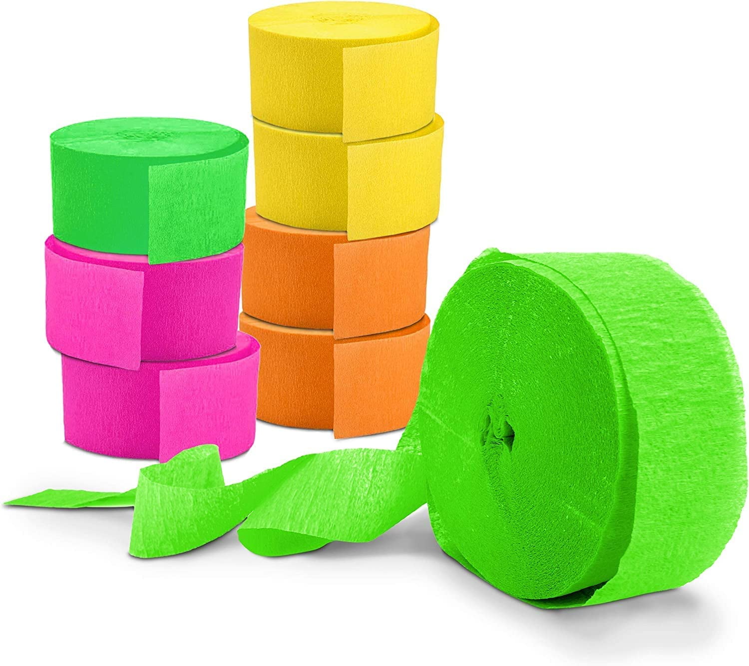 Black Light Streamers | 8 Pack of 100ft Fluorescent Rolls | Premium UV ...