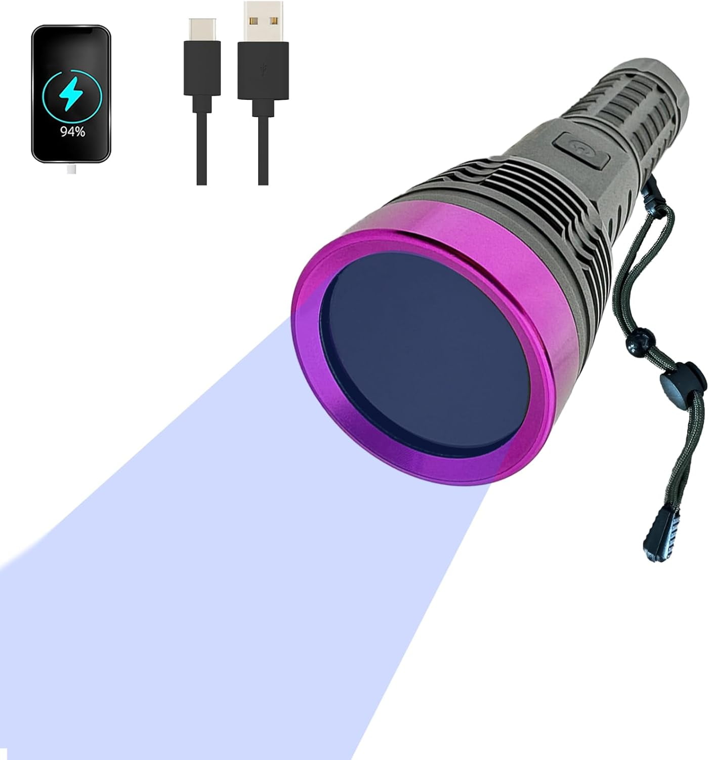 Black Light UV Flashlight, 365 nM Blacklight Flashlights Rechargeable ... Black Light UV Flashlight, 365 nM Blacklight Flashlights Rechargeable ...
