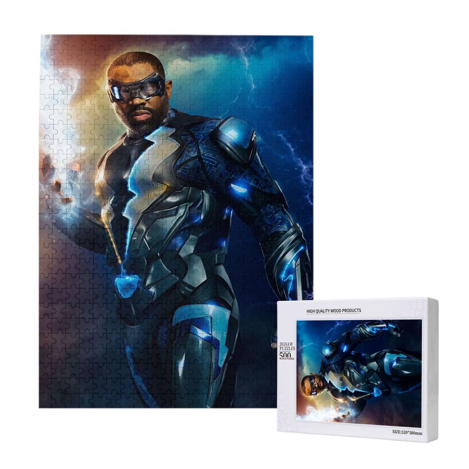 Black Lightning 1000 Piece Jigsaw Puzzle for Kids Adults, Colorful ...
