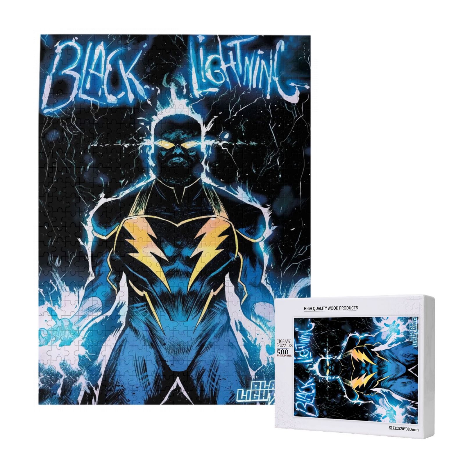 Black Lightning 300 Piece Jigsaw Puzzle for Kids Adults, Colorful ...