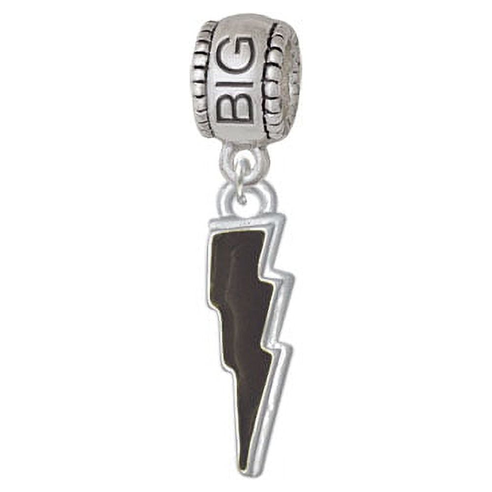 Black Lightning Bolt - Big Sister Charm Bead - Walmart.com