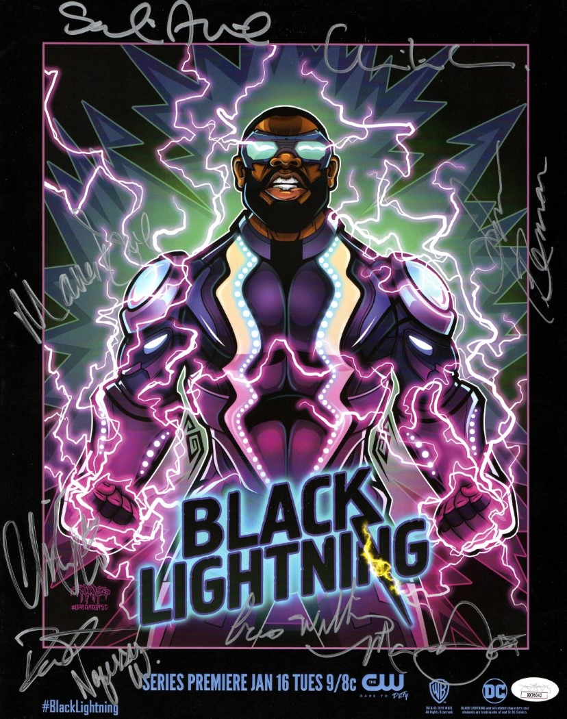 Black Lightning Cast Signed Autograph 12X15 Poster 9 Autos Williams JSA ...