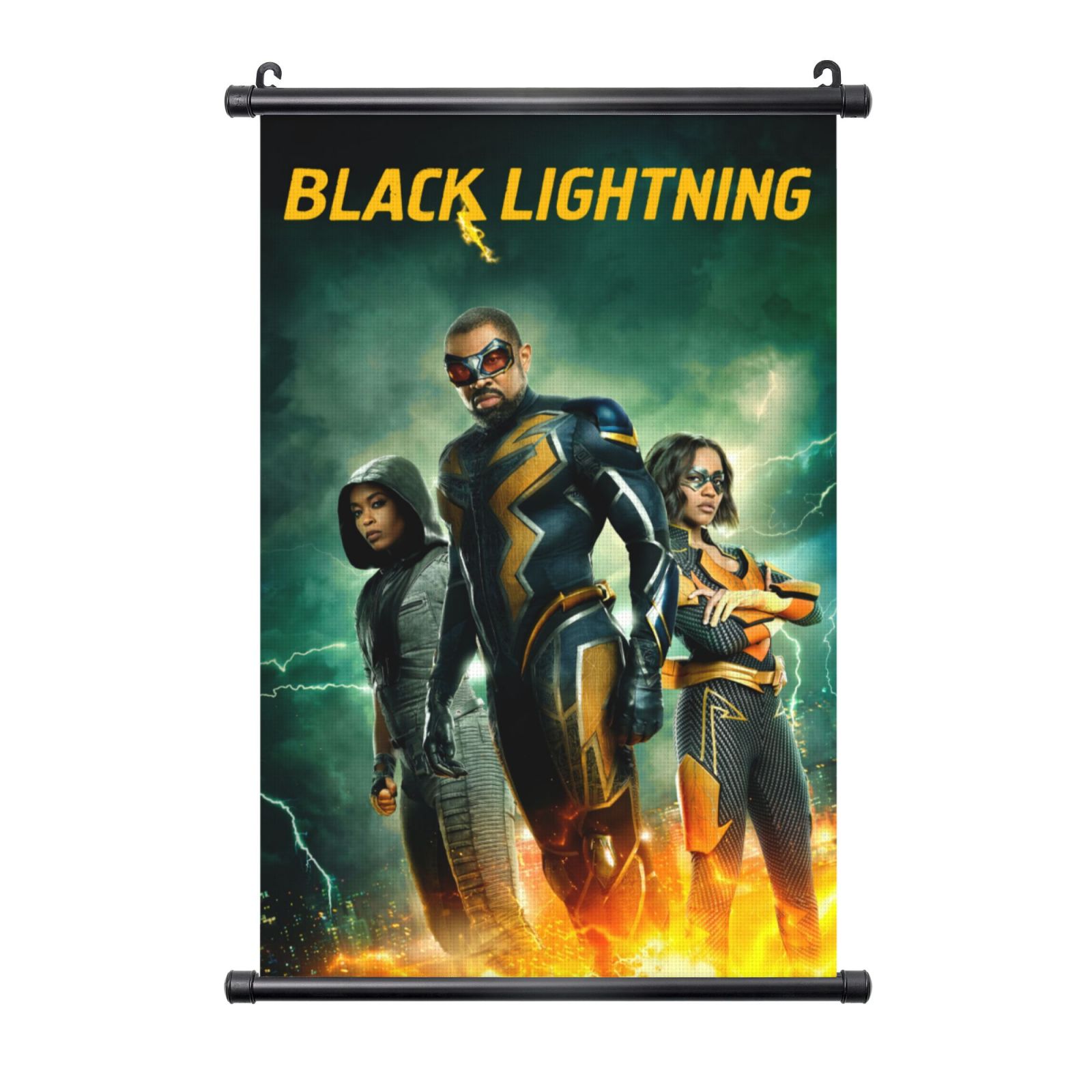 Black Lightning Posters Wall Hanging Black Plastic Shaft Poster Home ...