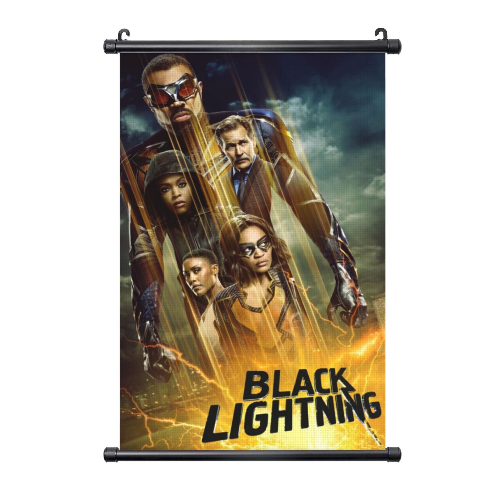 Black Lightning Posters Wall Hanging Black Plastic Shaft Poster Home ...
