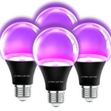 Youtime LED Black Light Bulbs, 6W A19 E26, 385-400nm UV Glow ...