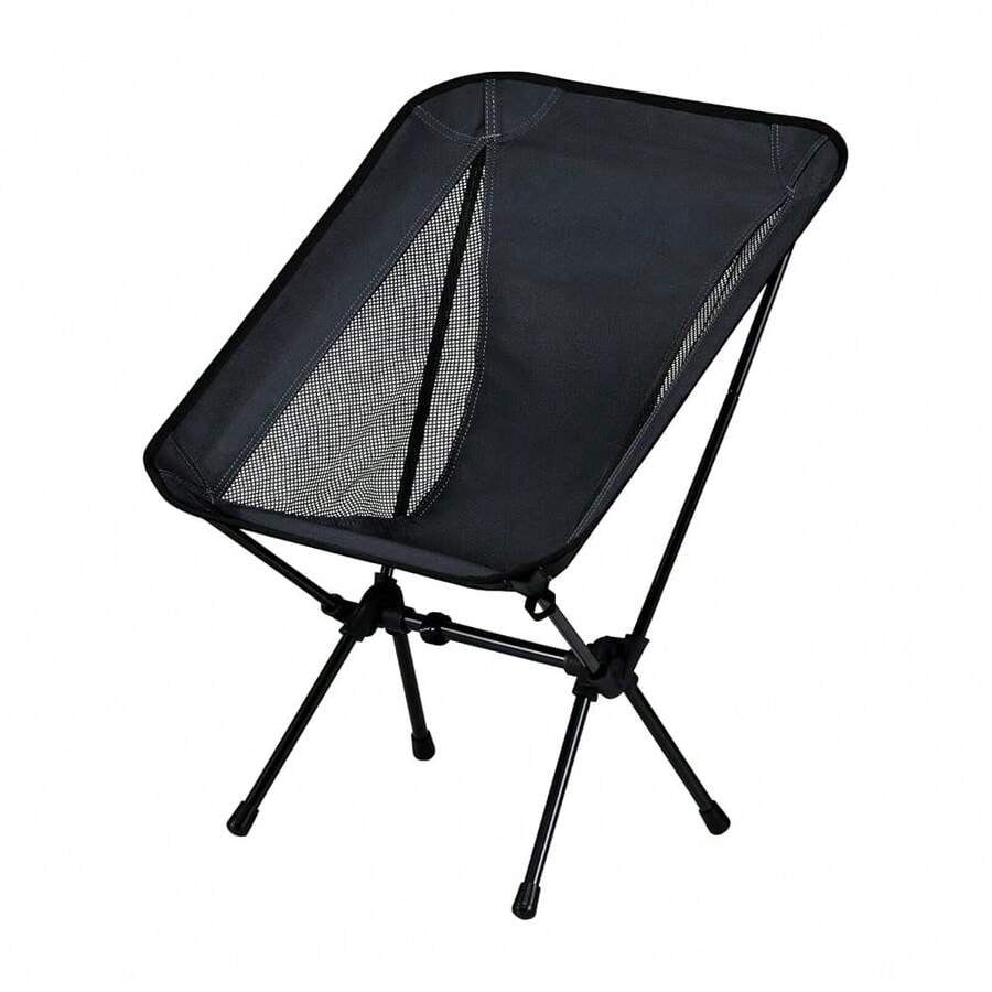 Black Lightweight Portable Folding Camping Chair With X-Frame, 265lbs ...