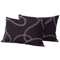Black Line Art Outdoor Waterproof Pillow Covers, Modern Abstract ...