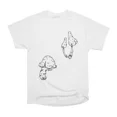 Black Line Mushrooms T-Shirt Tee Gift For Him Merch For Her Apparel For ...
