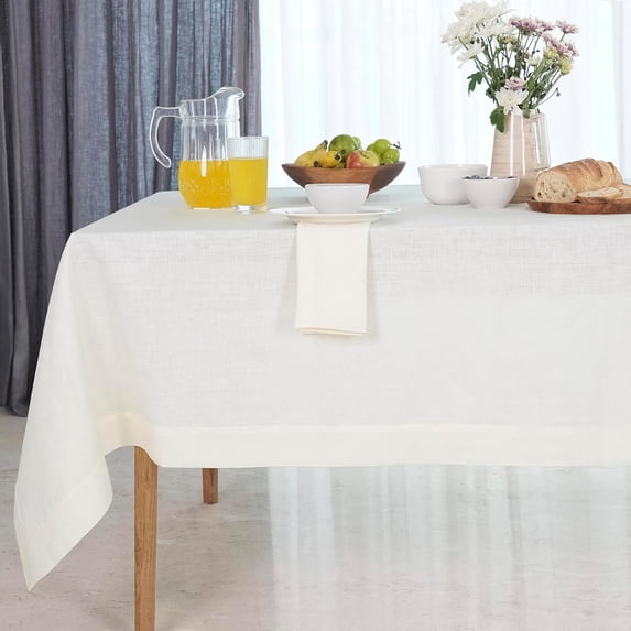 Black Linen Tablecloth 60 x 120 Inch - Pure Linen Tablecloth for ...