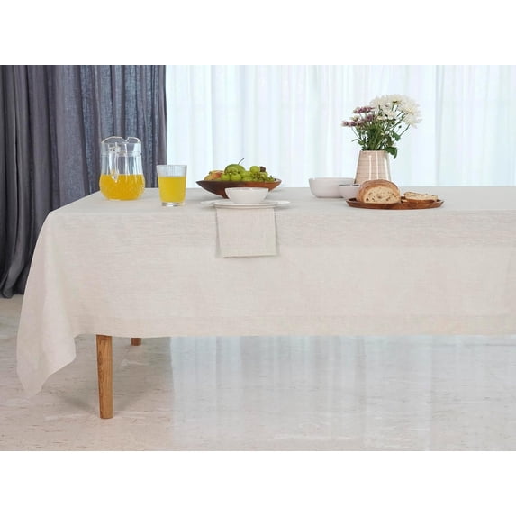 Black Linen Tablecloth 60 x 120 Inch - Pure Linen Tablecloth for ...