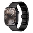 Black Link Bracelet Compatible with Apple Watch Series 11 Jet Black ...