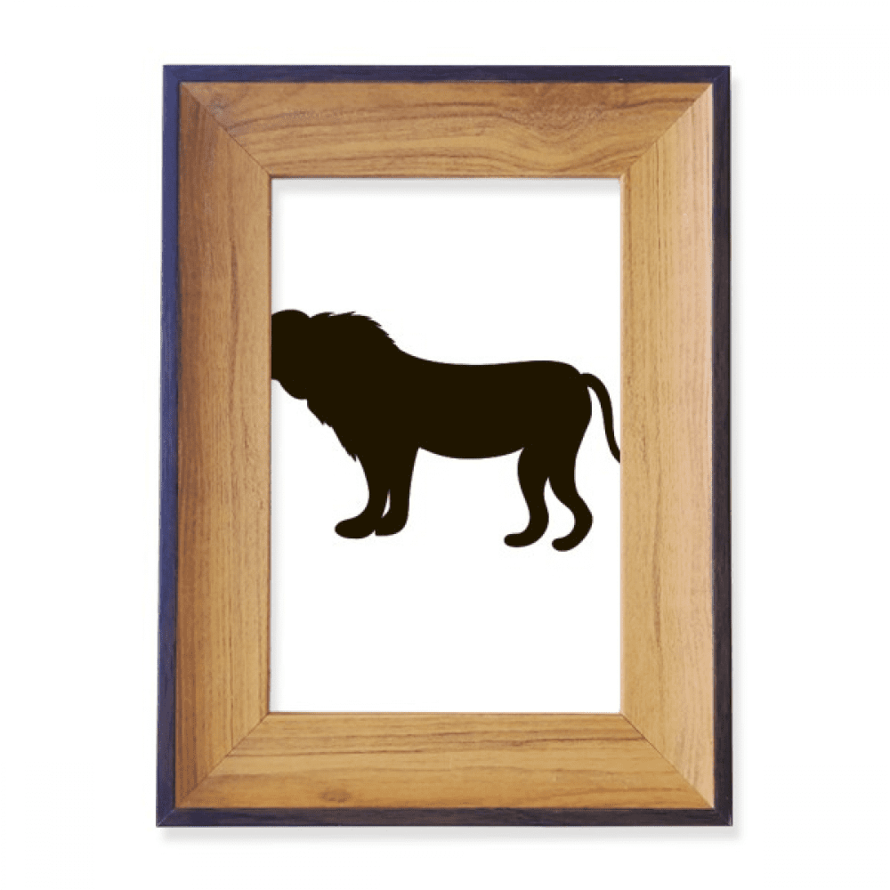 Black Lion Animal Portrayal Photo Frame Exhibition Display Art Desktop ...