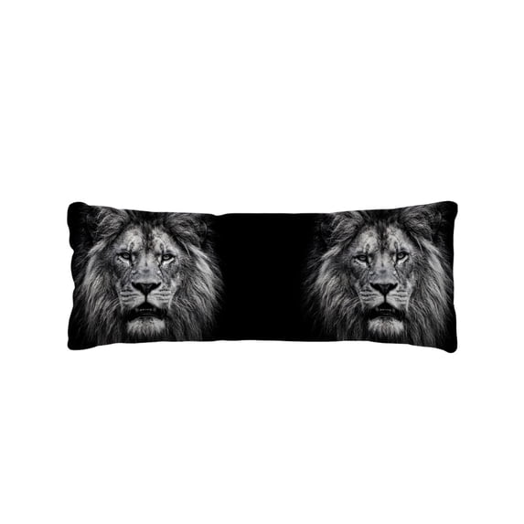 Black Lion Body Pillow Cover 20 x 54 Inch Decorative Pillow Cover ...