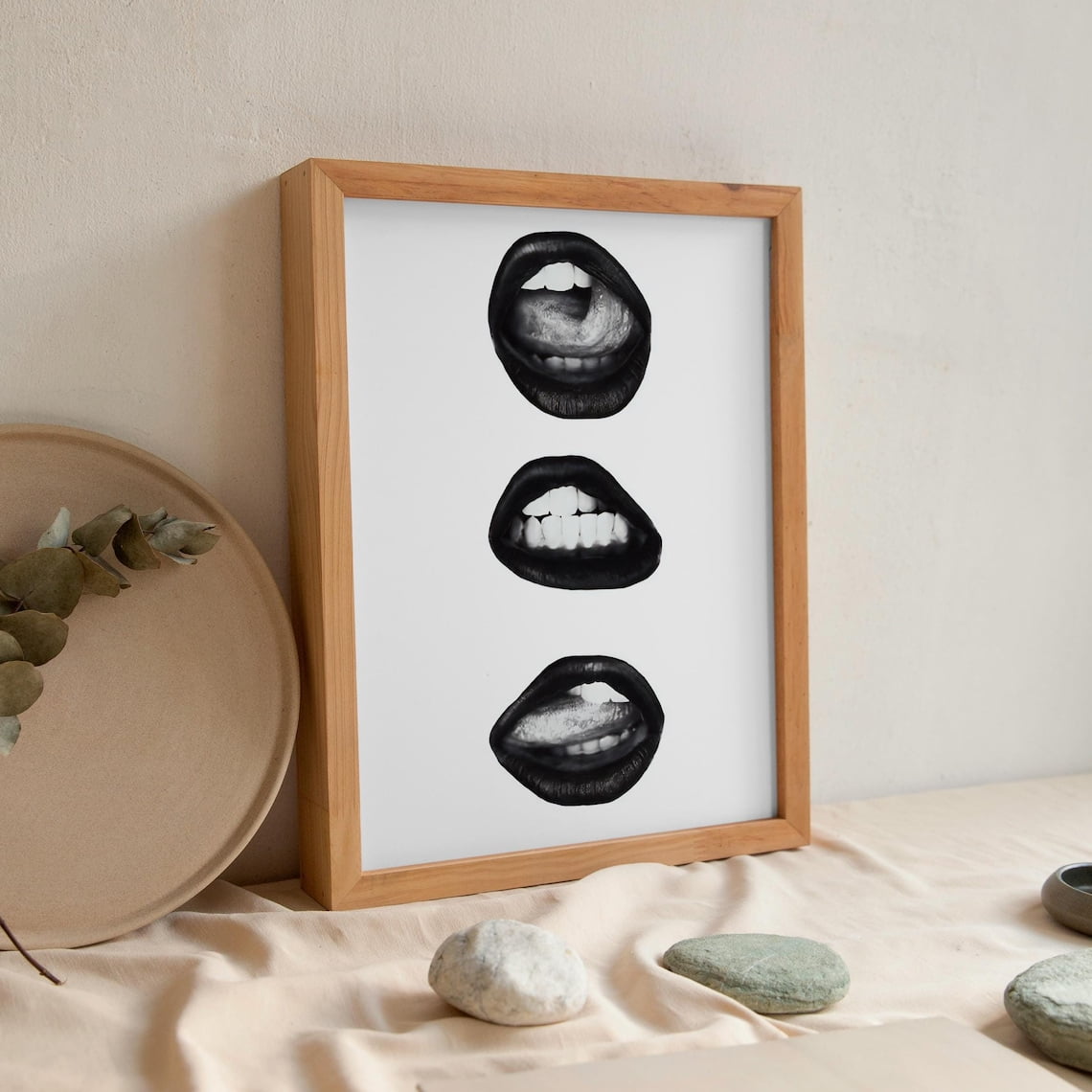 Black Lips Poster, Maximalist Decor, Preppy Wall Decor, Hallway Poster ...